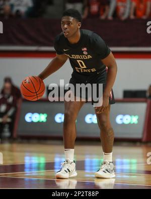 Florida State guard Chandler Jackson (0) shoots as South Florida ...