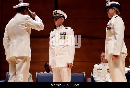 Rear Adm. James Rendon, superintendent of the United States Coast Guard ...