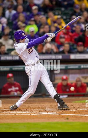 LSU Tigers third baseman Conner Hale (20) at bat during the NCAA ...
