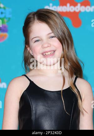 Pyper Braun arrives at The 2023 Nickelodeon Kids Choice Awards held at ...