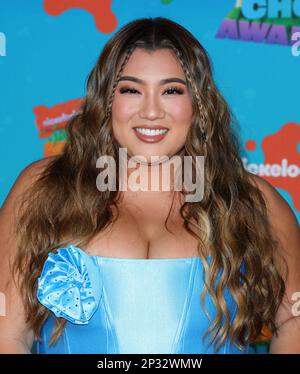 Remi Cruz arrives at The 2023 Nickelodeon Kids Choice Awards held at ...