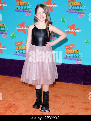 Pyper Braun arrives at the Nickelodeon Kids’ Choice Awards 2024 held at ...
