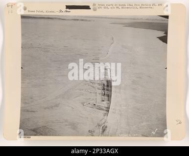 Landing Fields - Alaska - Moses Point, Aerial Photograph Stock Photo ...