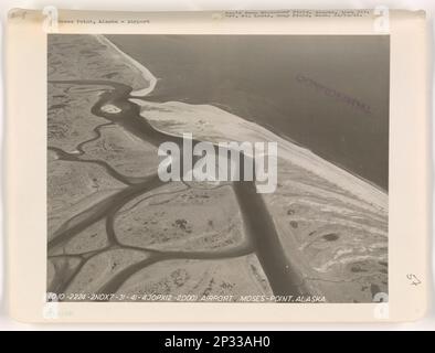 Landing Fields - Alaska - Moses Point, Aerial Photograph Stock Photo ...