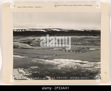 Landing Fields - Alaska - Moses Point, Aerial Photograph Stock Photo ...