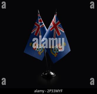 Small national flags of the Cayman Islands on a black background Stock ...