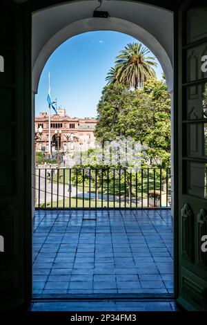 A general view of the 'Pink House' Casa Rosada also known as the ...