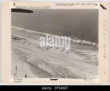 Landing Fields - Canton Island, Aerial Photograph Stock Photo - Alamy