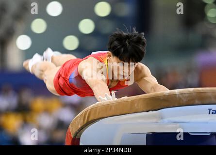 Doha, Qatar. 4th Mar, 2023. Qiu Qiyuan of China competes during the ...