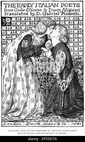 Unpublished drawing for the frontispiece to The Early Italian Poets ...