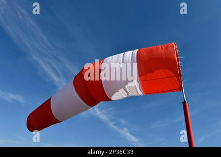 Wind vane during storm, wind direction indicator during strong wind ...