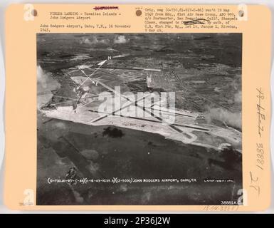 Landing Fields - Hawaii - Oahu Island, Aerial Photograph Stock Photo ...