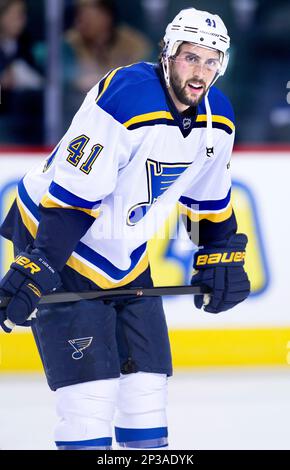 St. Louis Blues' Robert Bortuzzo (41) and Colorado Avalanche's Matt ...