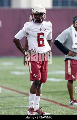 Florida State linebacker Matthew Thomas (6) is congratulated by ...