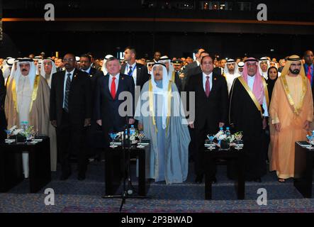 King of Bahrain Sheikh Hamad bin Isa Al Khalifa gestures during the ...