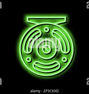 fly fishing pontoon neon glow icon illustration Stock Vector Image ...