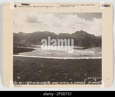 Landing Fields - Samoan, Aerial Photograph Stock Photo - Alamy