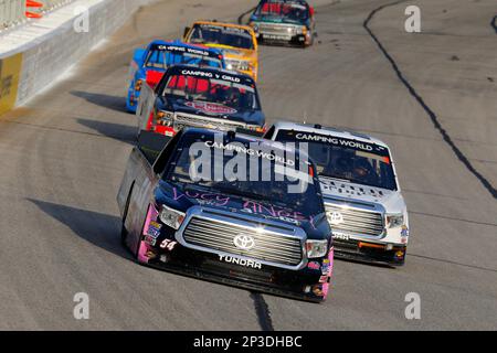 Justin Boston (54) and Johnny Sauter (98) during the NASCAR Truck ...