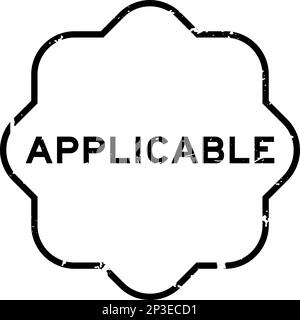 Grunge black not applicable word rubber seal stamp on white background ...
