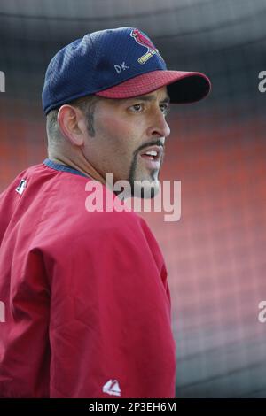 Fernando Vina of the St. Louis Cardinals before a 2002 MLB season game ...
