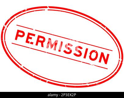 Grunge red consent word oval rubber seal stamp on white background ...