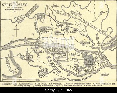 Plan of Seringapatam and its environs Stock Photo - Alamy