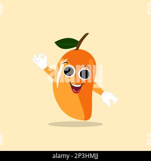 Mango character design. Kawaii mango characters vector illustration of ...