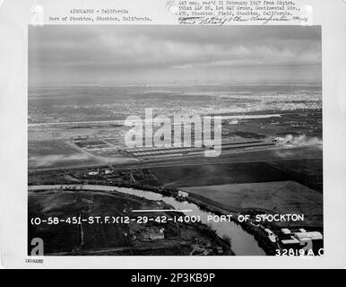 California - Port of Stockton, Aerial Photograph Stock Photo - Alamy