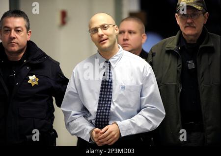 Hugo Selenski, center, charged with the murders of Michael Kerkowski ...