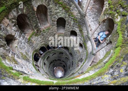 Portugal, Lisbon Region, Sintra, The Initiation Well or Inverted Tower ...