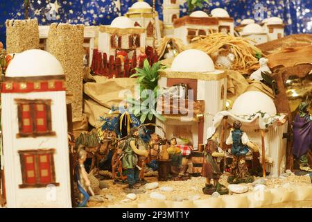 Arab style nativity scene - small shop Stock Photo - Alamy