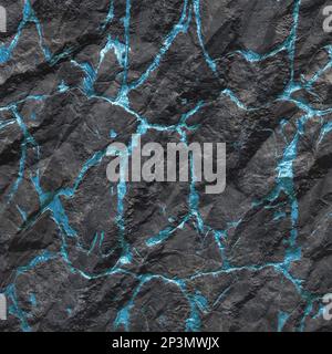 Iron pyrite with quartz crystal veins, over black. Close up of iron ...