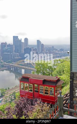 Pittsburgh South Shore: Monongahela Incline is a landmark funicular up ...