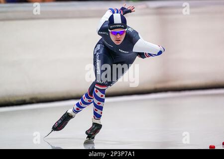 Isabel Grevelt of the Netherlands competing on the Women's 1000m on Day ...