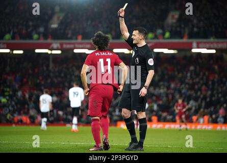 Liverpool's Mohamed Salah celebrates by taking a selfie after winning ...