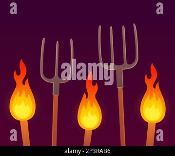 cartoon burning torch Stock Vector Image & Art - Alamy