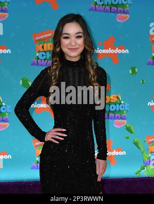 Ava Ro attends the 2023 Nickelodeon Kids' Choice Awards at Microsoft ...