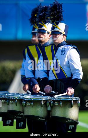 22 NOV 2014: The University of Delaware marching band performs before ...