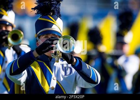 22 NOV 2014: The University of Delaware marching band performs before ...