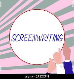Inspiration showing sign Screenwriting. Business idea the art and craft ...