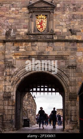 EDINBURGH, SCOTLAND, EUROPE - Coat of arms heraldry on exterior of ...