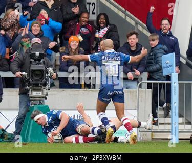 Sale Sharks' Tom O'Flaherty during the Gallagher PREM match at the ...