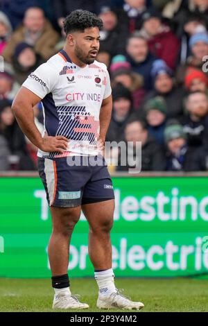 Saracens' Kapeli Pifeleti during the Gallagher Premiership match at ...