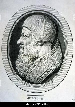 A 16th Century engraving of Pope Julius I who was pontiff from AD 337 ...