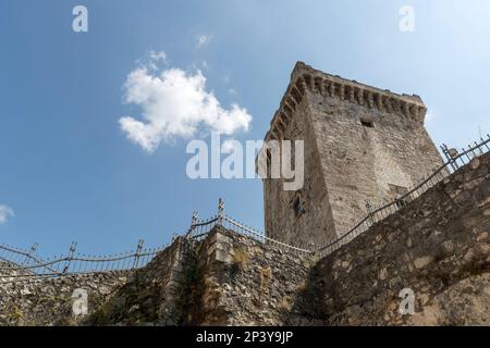 The Magnificent Castle of Ortucchio in Abruzzo Stock Photo - Alamy