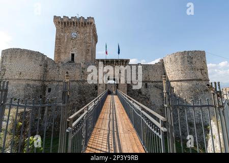 The Magnificent Castle of Ortucchio in Abruzzo Stock Photo - Alamy
