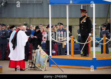 Britain's Prince Harry, Honorary Air Commandant, inspects No 26 ...