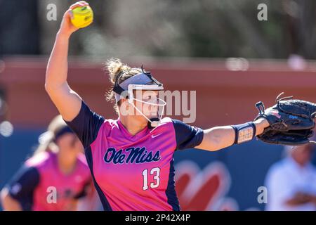 Mississippi pitcher Makenna Kliethermes (13) during an NCAA softball ...