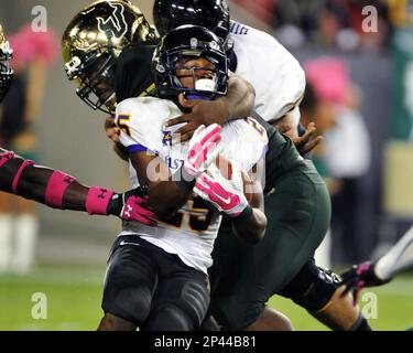 Running back Breon Allen (25) of the East Carolina Pirates celebrates ...