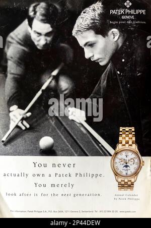 Patek Philippe Annual Calendar watch advert in a magazine 2003 Stock ...